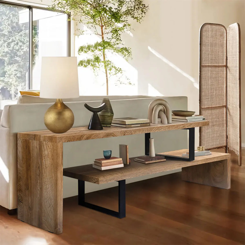 Multifunctional Extendable Rotating 107 Console Table