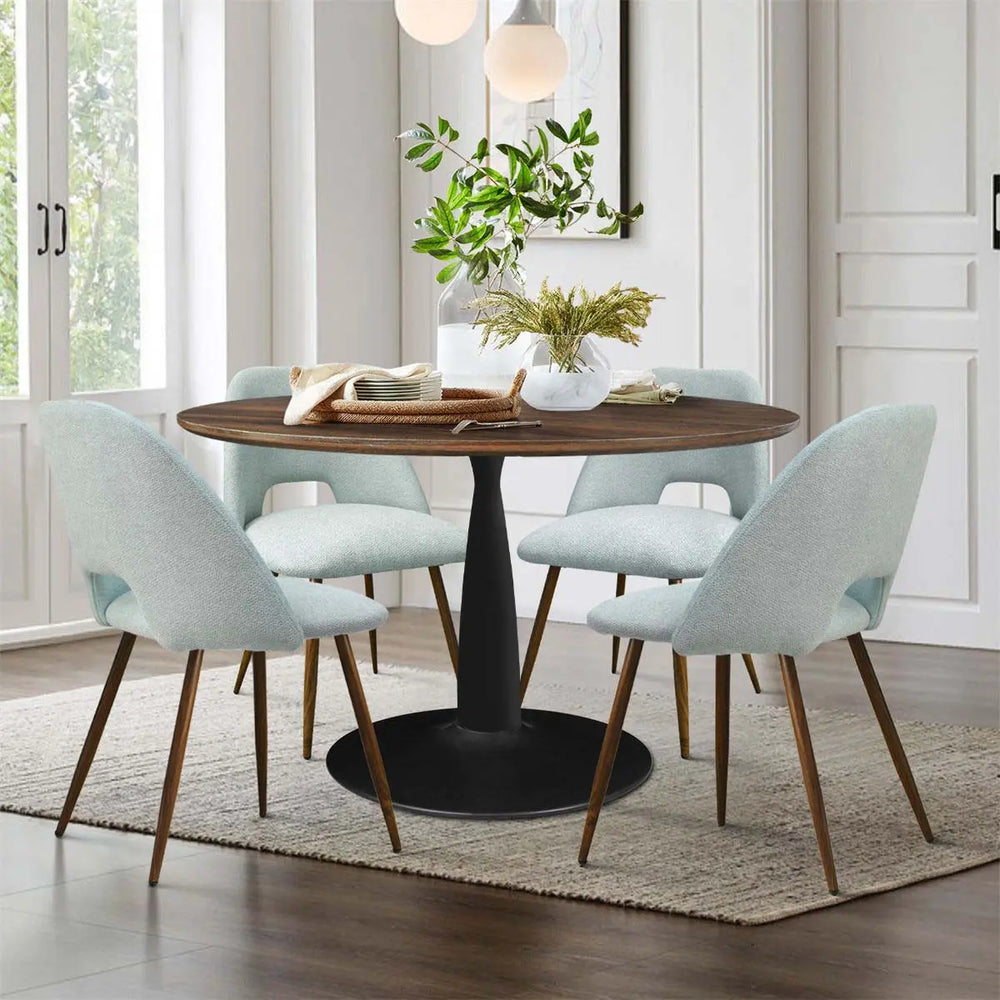 40 Round Dining Table Set for 4(Beige/Gray/Brow/Blue)