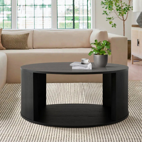 Hobo Modern 40 Black Round Coffee Table
