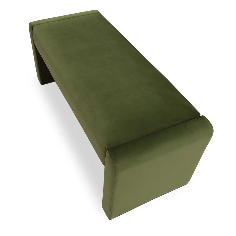 47 Faux Leather Velvet Bench(Black/Green/Brown/Blue/Brown)