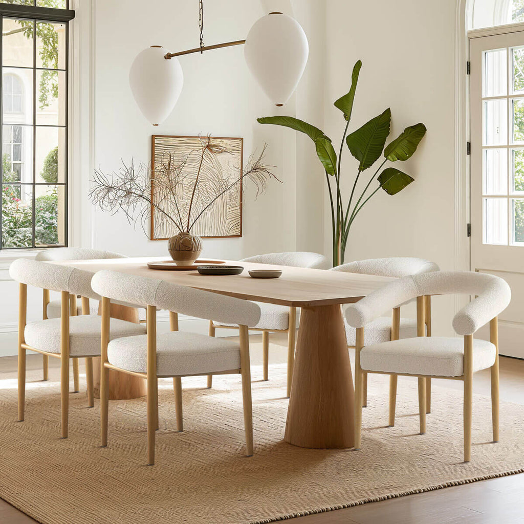 Melbourne Modern Boucle Upholstered Dining Chair (Set of 6)