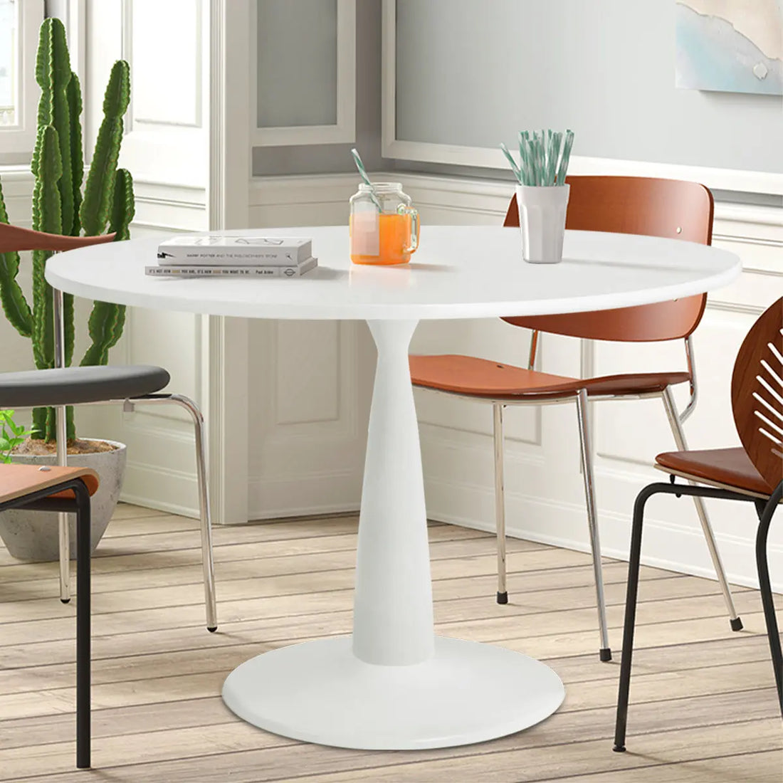Haven Modern 35 White Round Dining Table