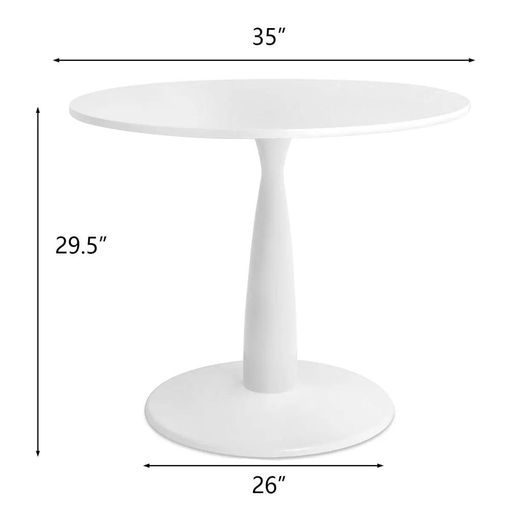 Haven Modern 35 White Round Dining Table