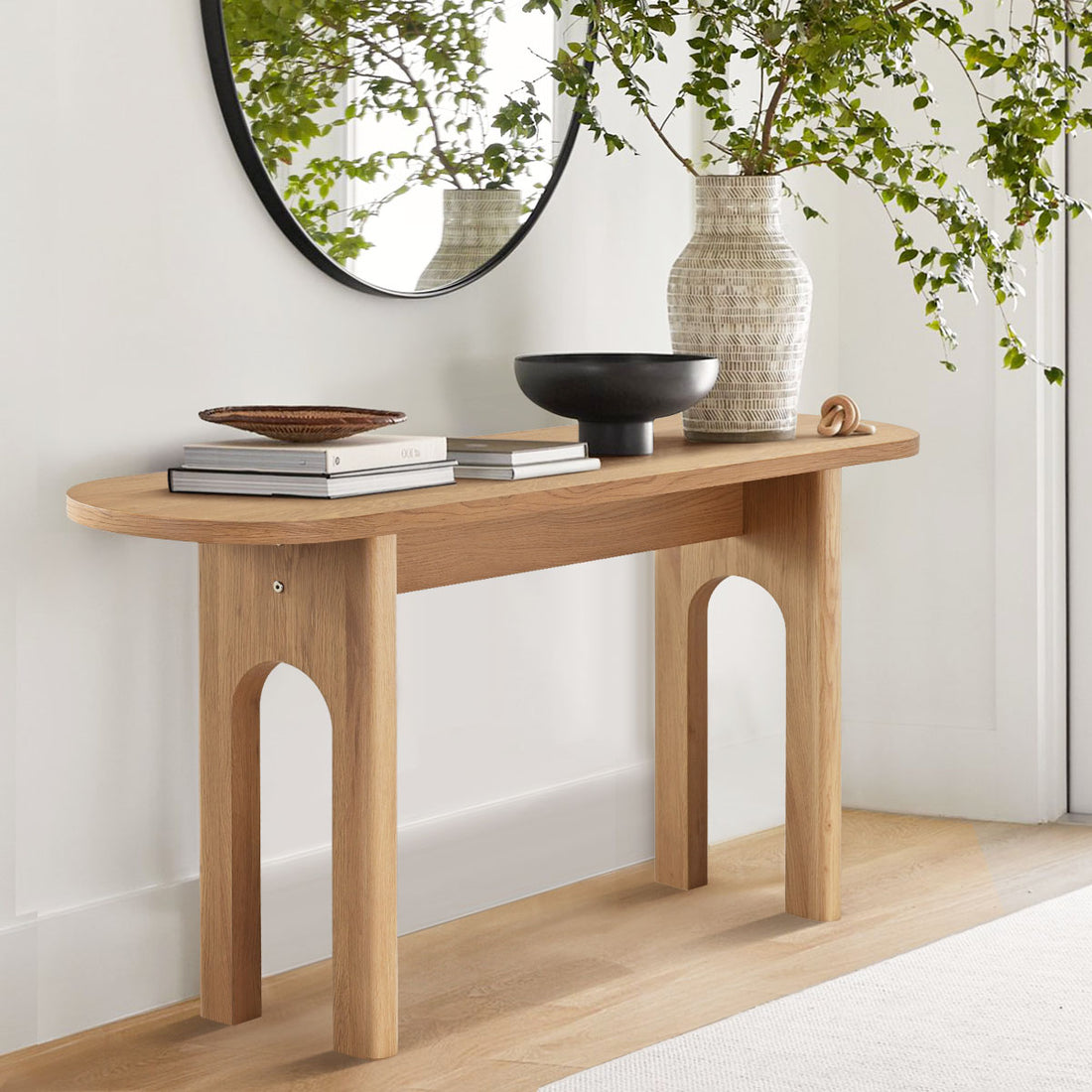 [Closeout-Only 129.99$]Roma 60" Modern Oval Console Table