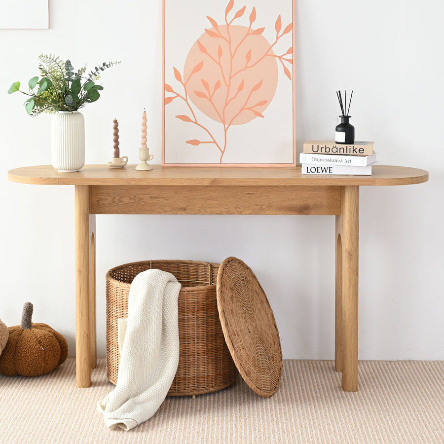 [Closeout-Only 129.99$]Roma 60" Modern Oval Console Table