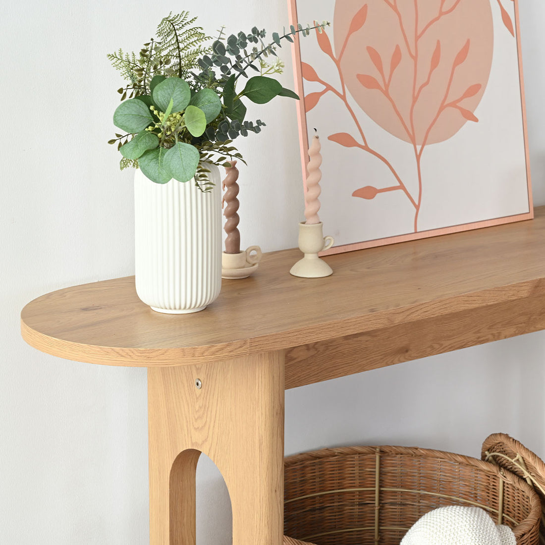 [Closeout-Only 129.99$]Roma 60" Modern Oval Console Table